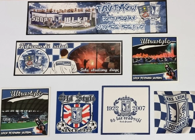 LECH POZNAN 12 adesivi old stickers ULTRAS Polonia hooligans Poland No ...