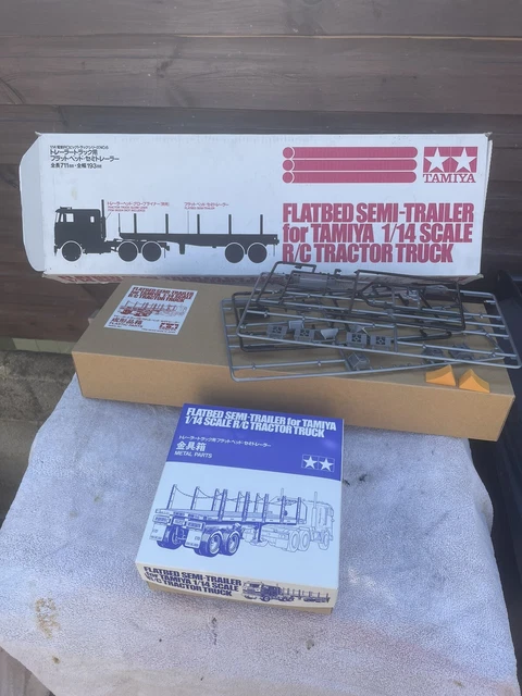 GENUINE VINTAGE ORIGINAL Tamiya ‘Flatbed Semi-Trailer 1/14 Empty Box ...