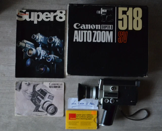 CAMÉRA SUPER 8 Canon Auto Zoom 518 SV - En boite avec notices EUR 94,95 - PicClick FR