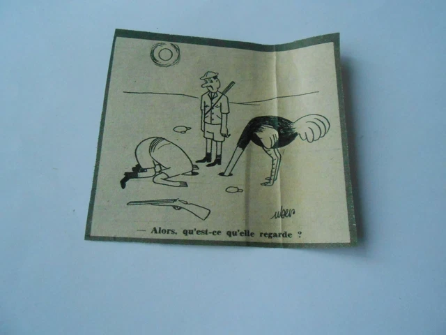 HUMOUR DE PRESSE 1955 Le chasseur qui regarde comme l'Autruche EUR 3,50 ...