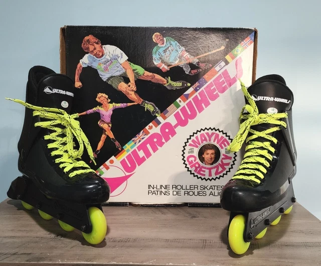 VINTAGE WAYNE GRETZKY ULTRA-WHEELS Roller Blades Inline Skates -Sz 10 w ...