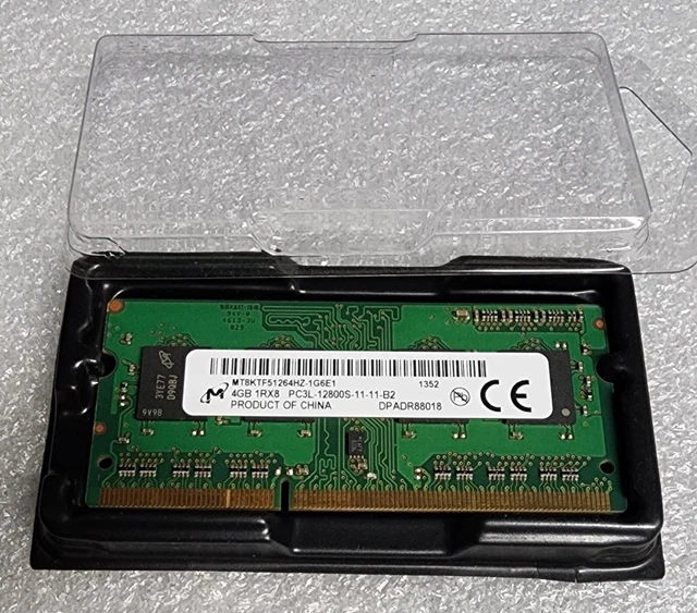 MT8KTF51264HZ-1G6E1 OEM MICRON LAPTOP MEMORY 4GB 1Rx8 PC3L-12800S-11-11 ...
