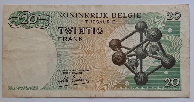 BILLET BRIEF 20 Vingt francs frank België Belgique Belgium 15.06.1964 P ...