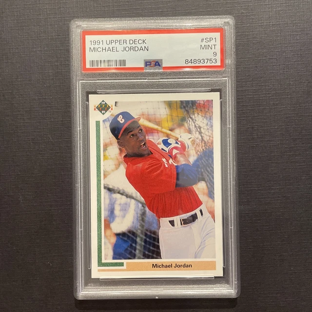1991 UPPER DECK Michael Jordan Rookie Card RC SP #SP1 White Sox PSA 9 ...