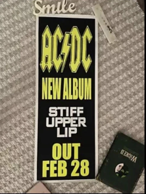 AC/DC STIFF UPPER Lip Pole Poster (Original Vintage 2000) 1000x35 CMS ...