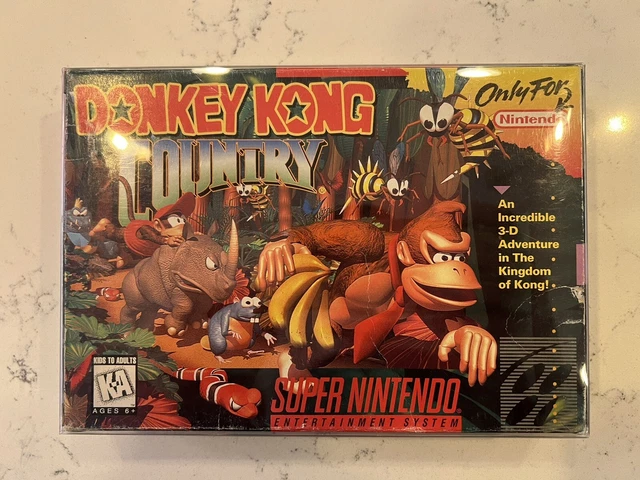 DONKEY KONG COUNTRY (SNES, Super Nintendo, 1994) Complet en boîte (CIB ...