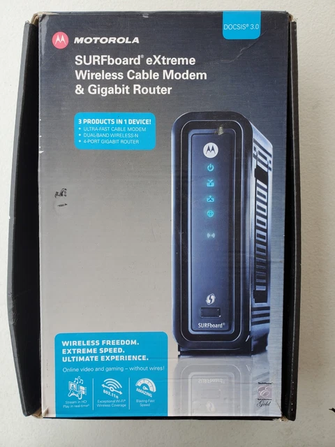MOTOROLA SURFBOARD EXTREME Wireless Cable Modem And Gigabit Router $39. ...