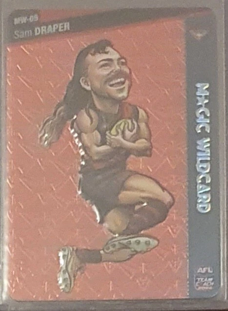 2024 AFL TEAMCOACH Sam Draper Magic Wildcard MW-05 Essendon Bombers $22 ...