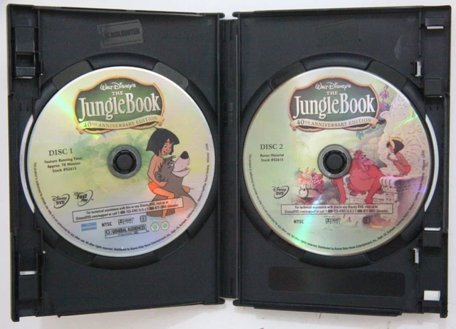 THE JUNGLE BOOK DVD 2007 2-Disc Set 40th Anniversary Platinum Edition ...