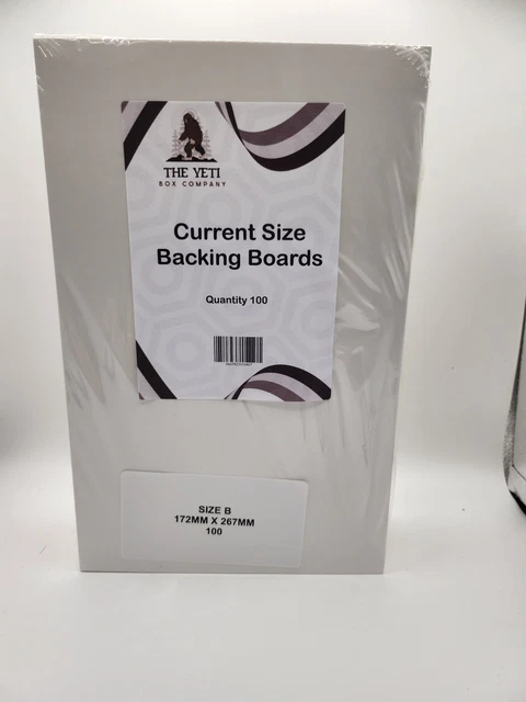 100 X PACK White Comic Back Boards Current Size 172mm x 266mm - New ...