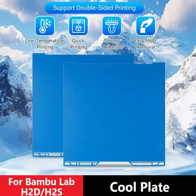 3D PRINTER FOR Bambu Lab H2D / H2S Cold Plate Double Sided Printing ...
