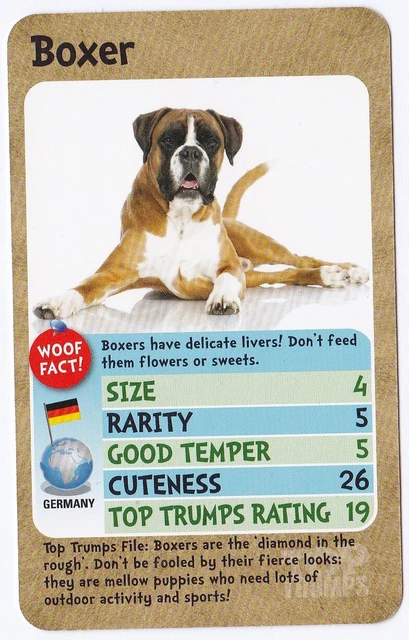 BOXER, WHO'S THE Most Lovable? - Dogs, Rare Top Trumps Card. £1.13 ...