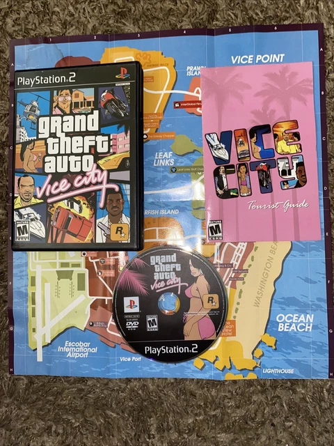GRAND THEFT AUTO Vice City PlayStation 2 Black Label Complete With Map ...