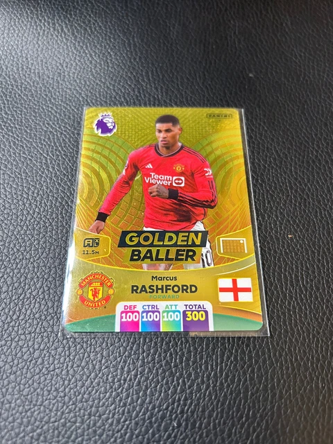 PANINI PREMIER LEAGUE Adrenalyn 2024 23 24 Marcus Rashford Golden ...