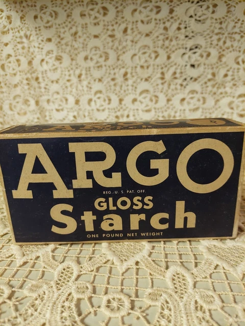 VINTAGE ARGO STARCH Full Box Gloss Laundry Starch NIB $9.99 - PicClick