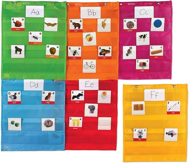 LER2386 MAGNETIC POCKET Chart Squares, Classroom/Teacher Organizer, All ...