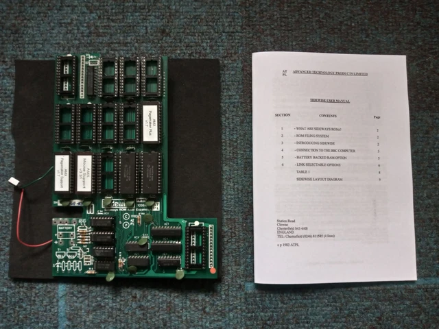 ATPL SOLDERLESS SIDEWAYS ROM/RAM Board for BBC Micro computer Model B £ ...