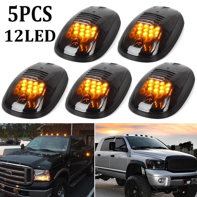 5PCS SMOKED CAB Roof Marker LED Roof Top Truck SUV Pickup Running ...