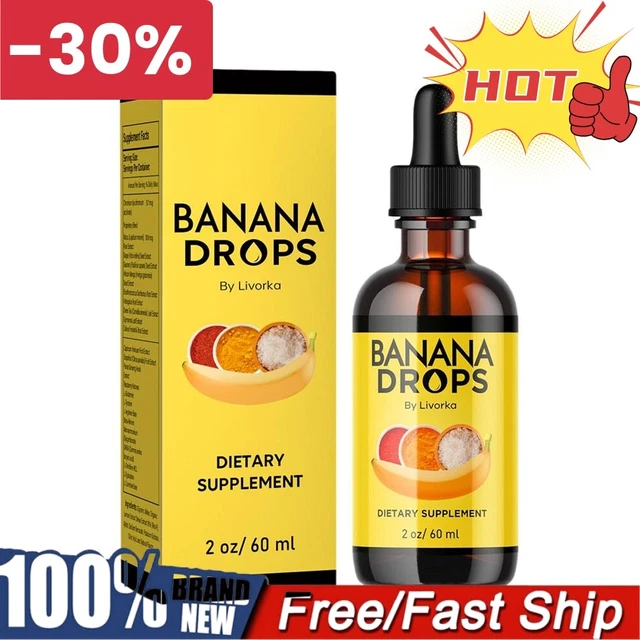 BANANA DROPS SUPPLEMENT Extract Liquid - 60ml Burn Drops for Men ...