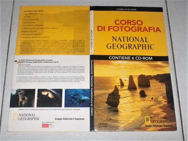 BOX 6 CD ROM NATIONAL GEOGRAPHIC PHOTOGRAPHY COURSE 2003 ITA L'ESPRESSO ...