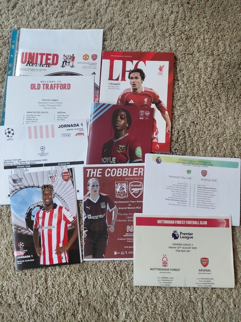 ARSENAL AWAY PROGRAMMES 2025 26 £21.48 - PicClick UK