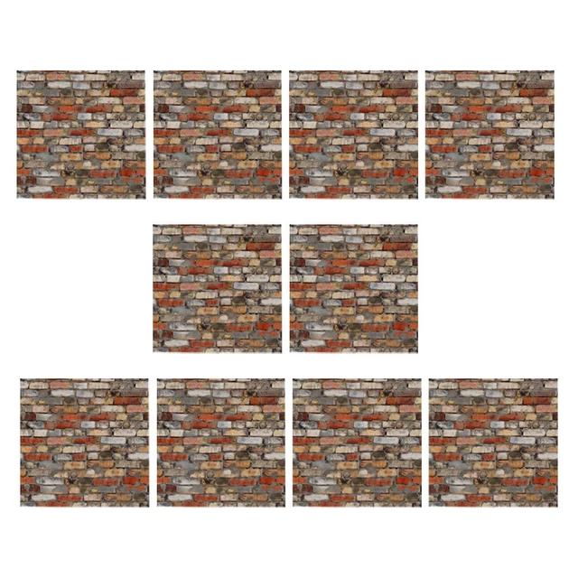 12PCS MINIATURE FLOOR Stickers Mini House Floor Paper Sheet Fake Tile ...