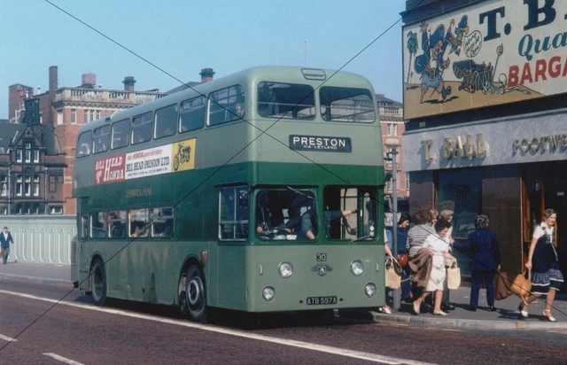 BUS PHOTO, JOHN Fishwick & Sons Photograph Picture 30 Leyland Atlantean ...