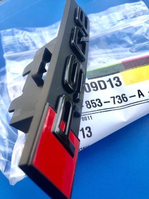 ORIGINAL AUDI RSQ8 Logo Badge Black Grille New Black Edition Emblem ...