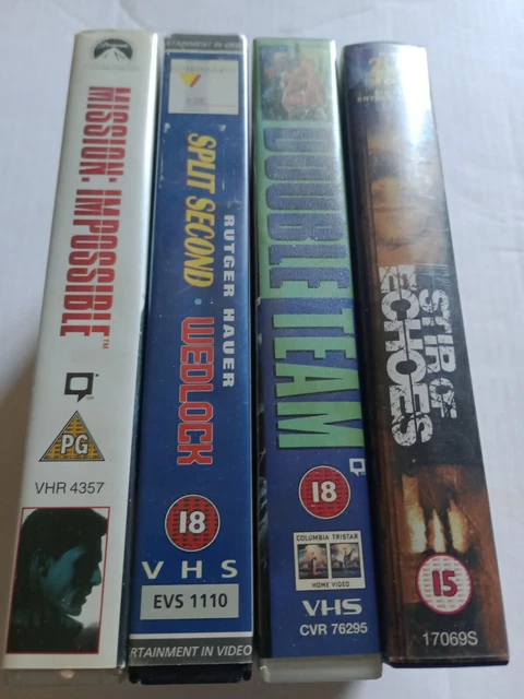 ACTION MOVIE BUNDLE VHS Double Team Stir Of Echos Split Second Wedlock ...