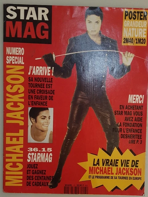 MICHAEL JACKSON STAR Mag Poster Geant 2M40 X 1M20 1992 EUR 25,00 ...
