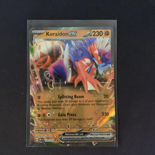 POKÉMON TCG KORAIDON ex Sv03: Obsidian Flames 124/197 Holo Double Rare £3.00 - PicClick UK