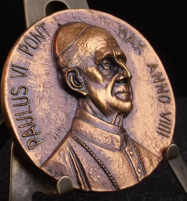 * MÉDAILLE PAPE Pope Papa Paul Paulus VI Anno VIIII Cognoscunt me meae ...