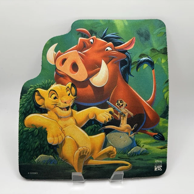VINTAGE MOUSE PAD The Lion King Simba Timon & Pumba Disney Interactive ...
