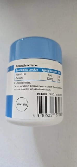 CALCIUM AND VITAMIN D - 120 tablets Final Sale! £1.50 - PicClick UK