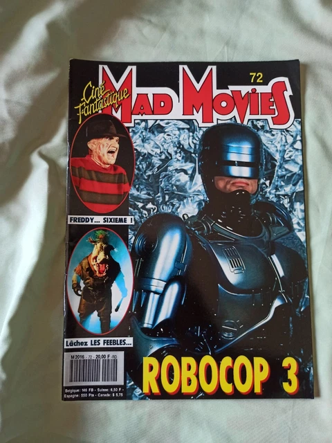 MAGAZINE MAD MOVIES N°72 Robocop 3 - Freddy 6 Les Feebles - Cinéma ...
