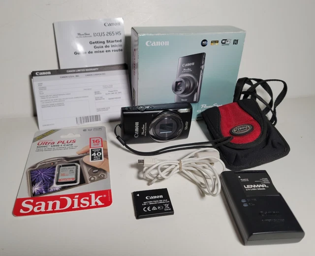 CANON POWERSHOT ELPH 340 HS 16.0MP Digital Camera w box batteries case ...
