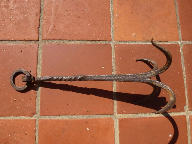 GRAPPIN ANCIEN EN fer forgé EUR 23,00 - PicClick FR