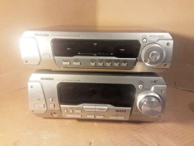 TECHNICS SA-EH790 STEREO Tuner Amplifier + SH-EH790 Sound Processor £89 ...