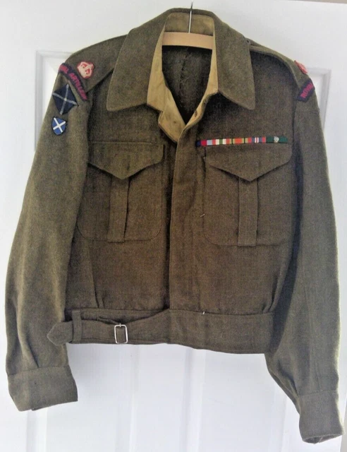 BRITISH WW2 1937 Pattern Royal Art 52nd Div Major Battledress Jacket ...