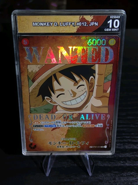 ST01 012 MONKEY D. Luffy SP wanted OP03 CGS 10 No Psa/ Bgs One Piece TCG JP EUR 75,00 - PicClick DE