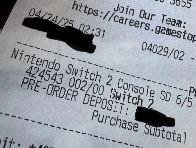 NINTENDO SWITCH 2 Console Presale *CONFIRMED ORDER* From GAMESTOP US ...