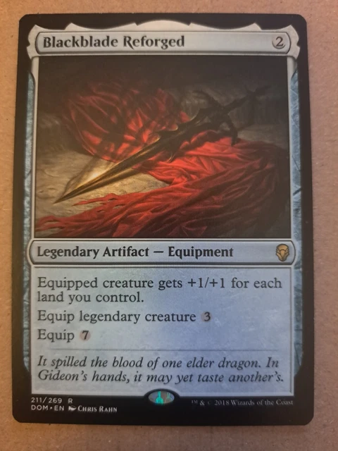 FEUILLE BLACKBLADE REFORGÉE - Dominaria Magic The Gathering MTG 211/269 Rare Neuf dans sa boîte ...