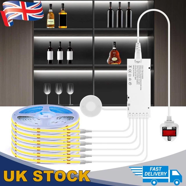 6-IN-1 COB LED Cabinet Light Warm White Wardrobe Drawer Strip Lighting ...