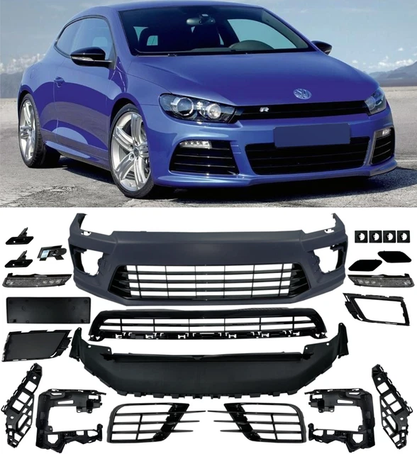 FRONT BUMPER BODY Kit Scirocco R Look Primed For Vw Scirocco 2015+ £289 ...