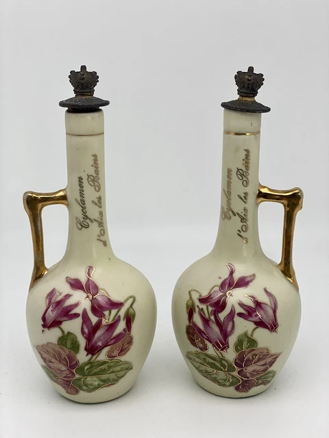 FRANCE 2 flacons Parfum Collection Ancien Art deco art nouveau ...