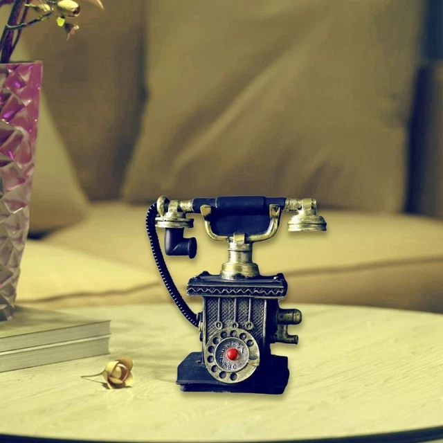 ANTIQUE LANDLINE TELEPHONE Model Resins Craft For Wine Cabinet Display ...