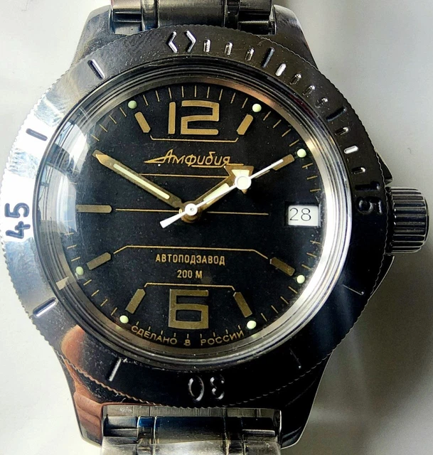 VOSTOK AMFIBIA 120697 nero/oro Vostok Amphibia 120697 black and gold ...