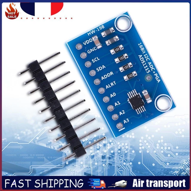 S# ADS1115 16 Bit I2C ADC Analog-to-Digital Converter for Arduino RPi ...