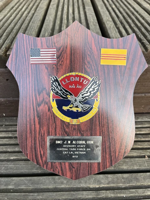 CENTRAL TASK FORCE 214 Plaque U.S. Navy Advisor Riverine Vietnam War ...