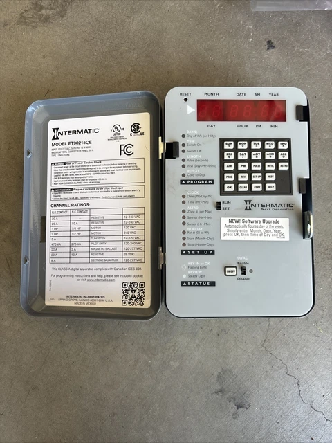 INTERMATIC ELECTRONIC 24 Hour Timer Time Switch Model ET90215CE ...